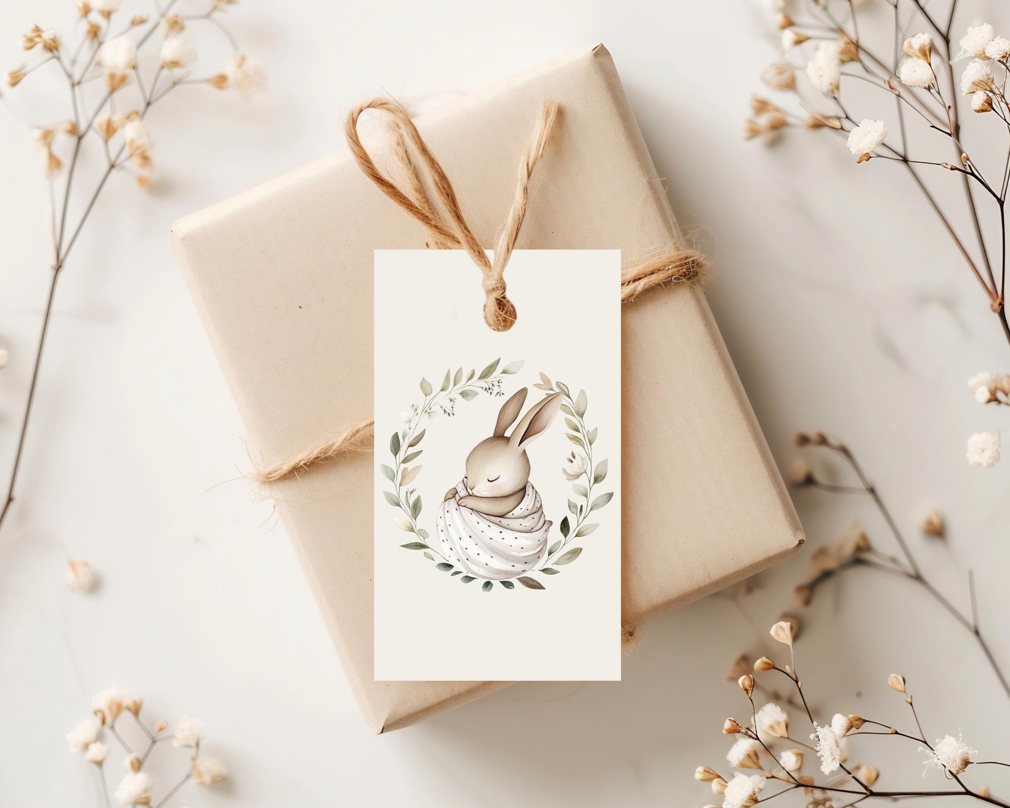 Cozy Swaddled Bunny Clipart: Watercolor Baby Rabbit (pngs) - Etsy