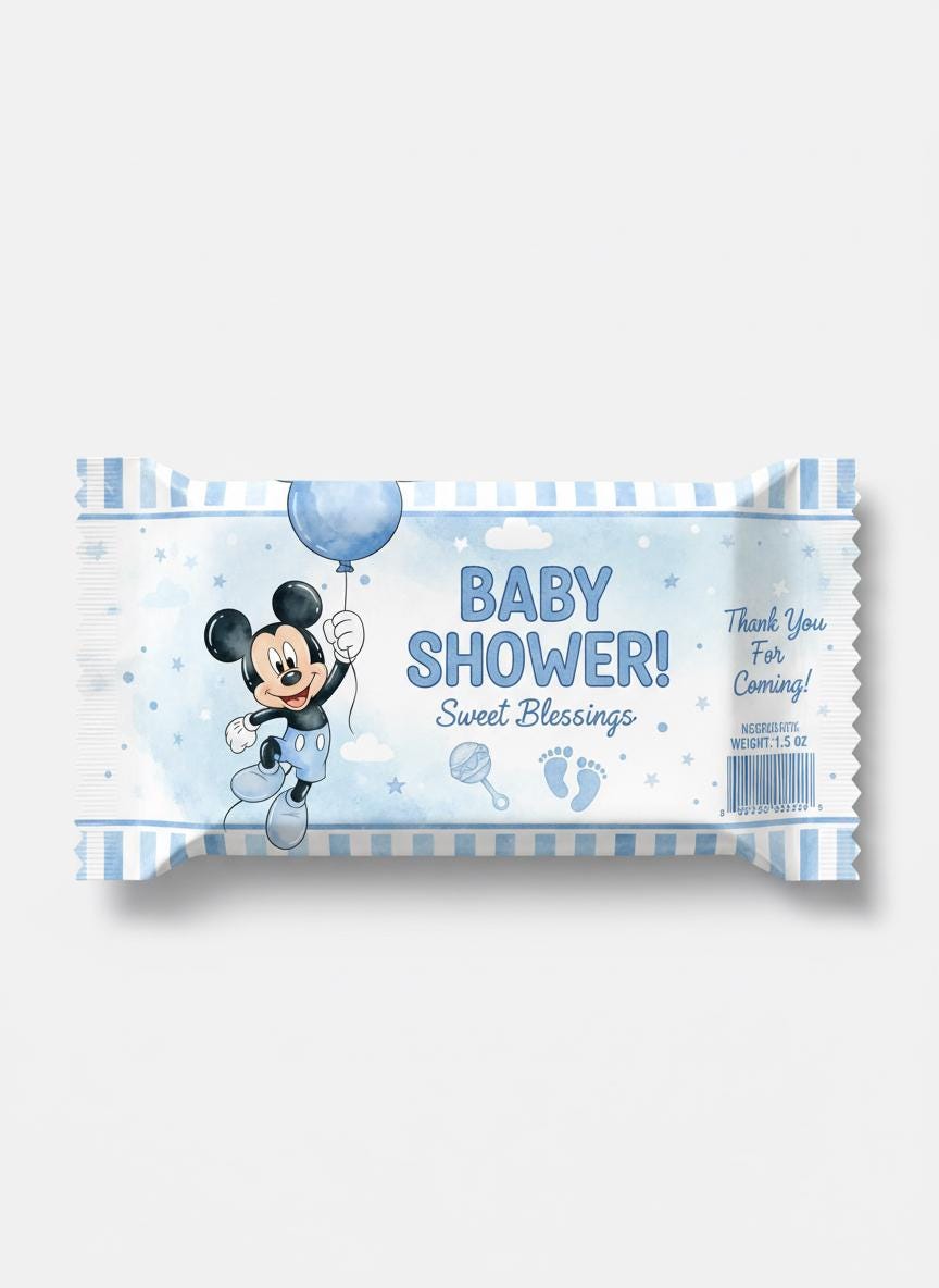 Mickey Mouse Blue Balloon Clipart: Watercolor Pngs (commerical Use) - Etsy