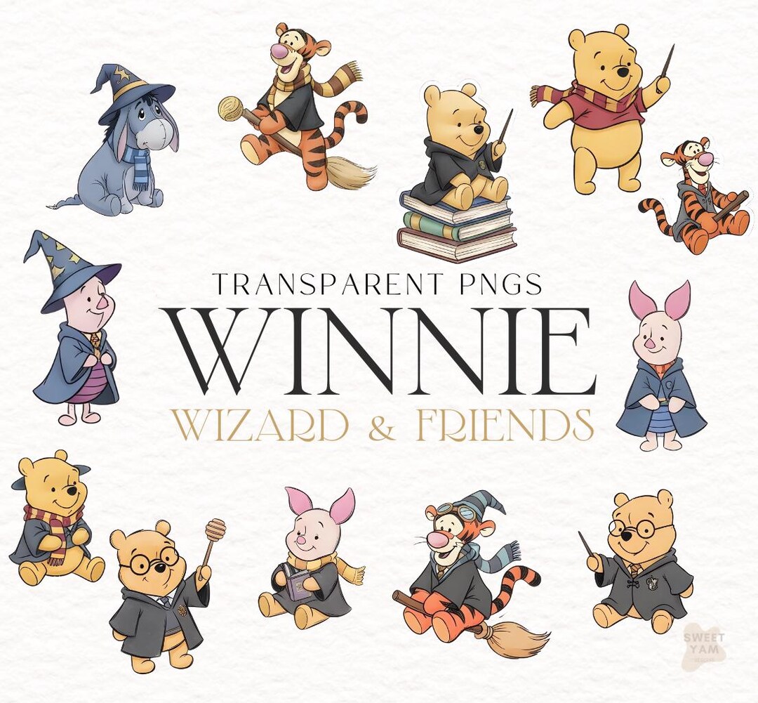 Winnie the Pooh Clipart: Wizard Friends PNG Images (commercial Use OK ...