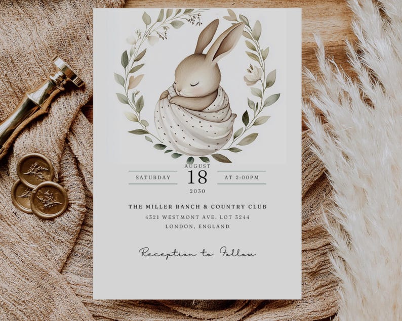 Cozy Swaddled Bunny Clipart: Watercolor Baby Rabbit (pngs) - Etsy