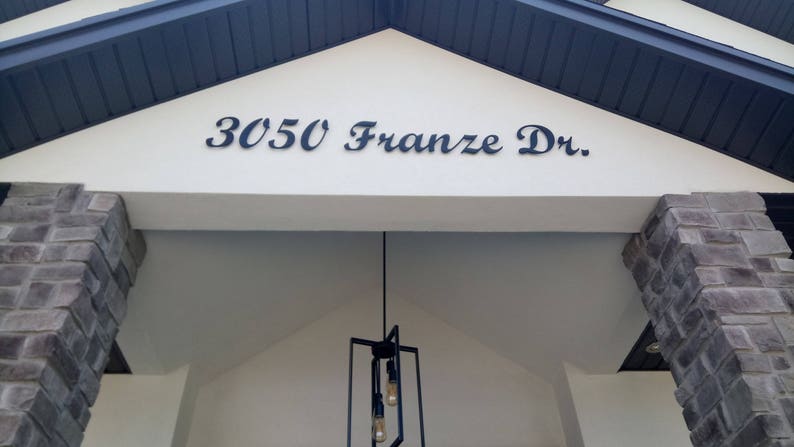 Script House Numbers & Street Sign, Cursive Home Address Sign - Etsy