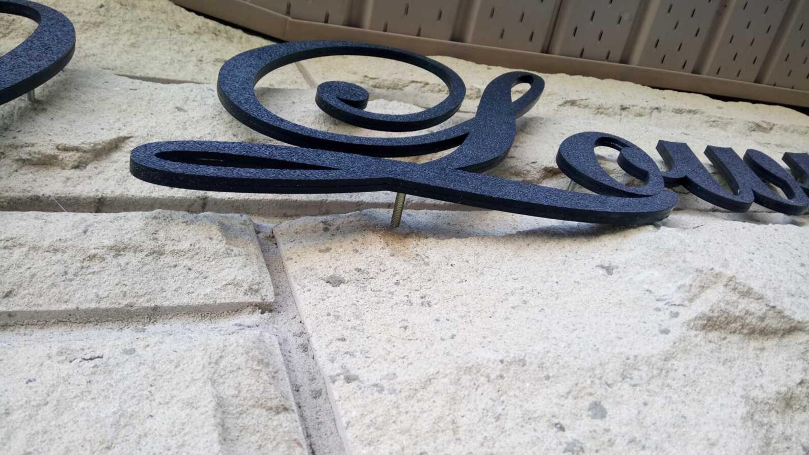 Script House Numbers & Street Sign, Cursive Home Address Sign - Etsy