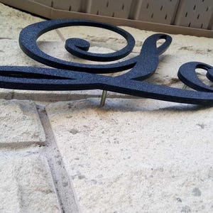 Script House Numbers & Street Sign, Cursive Home Address Sign - Etsy