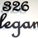Script House Numbers & Street Sign, Cursive Home Address Sign - Etsy