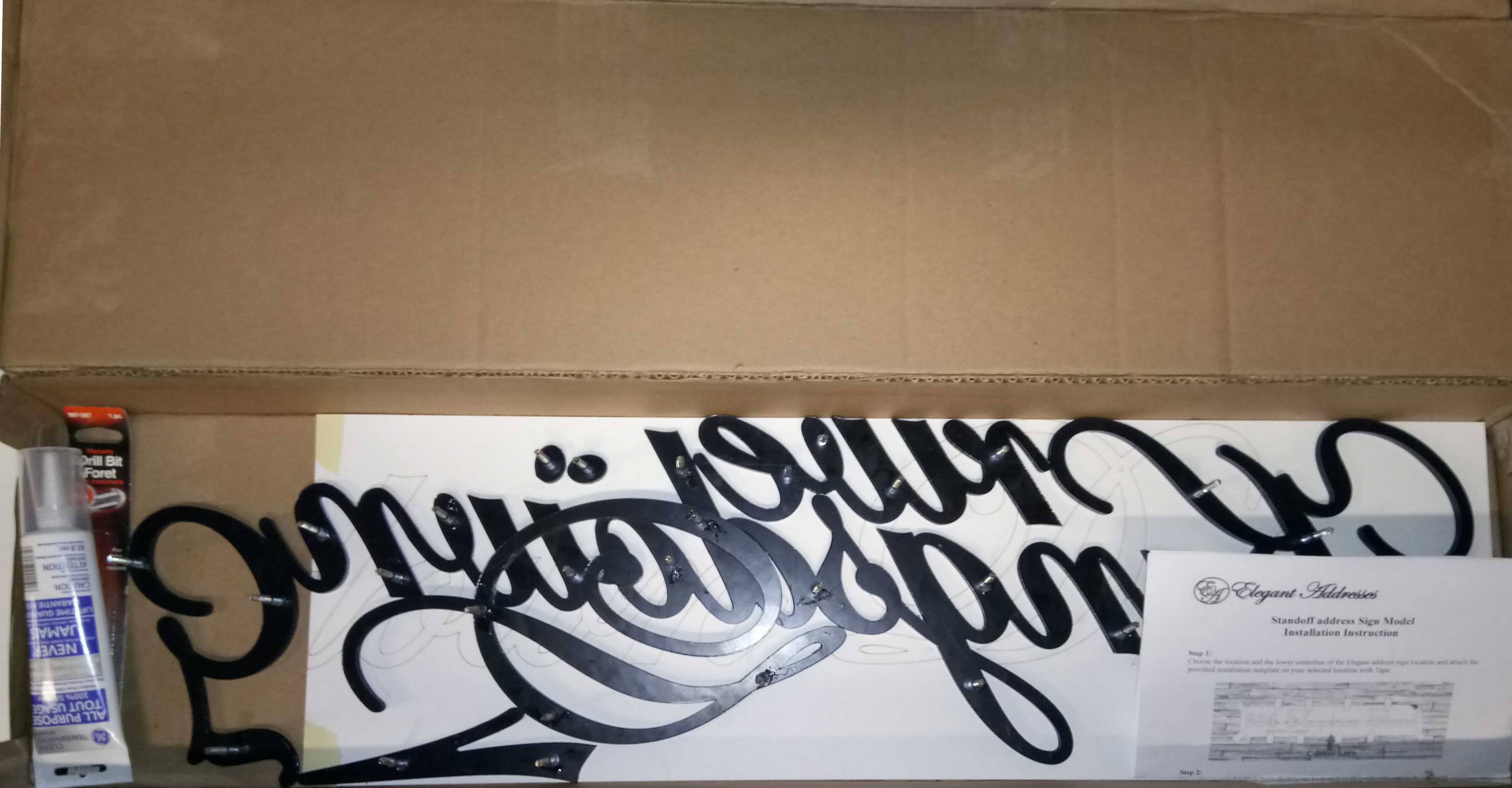 Script House Numbers & Street Sign, Cursive Home Address Sign - Etsy