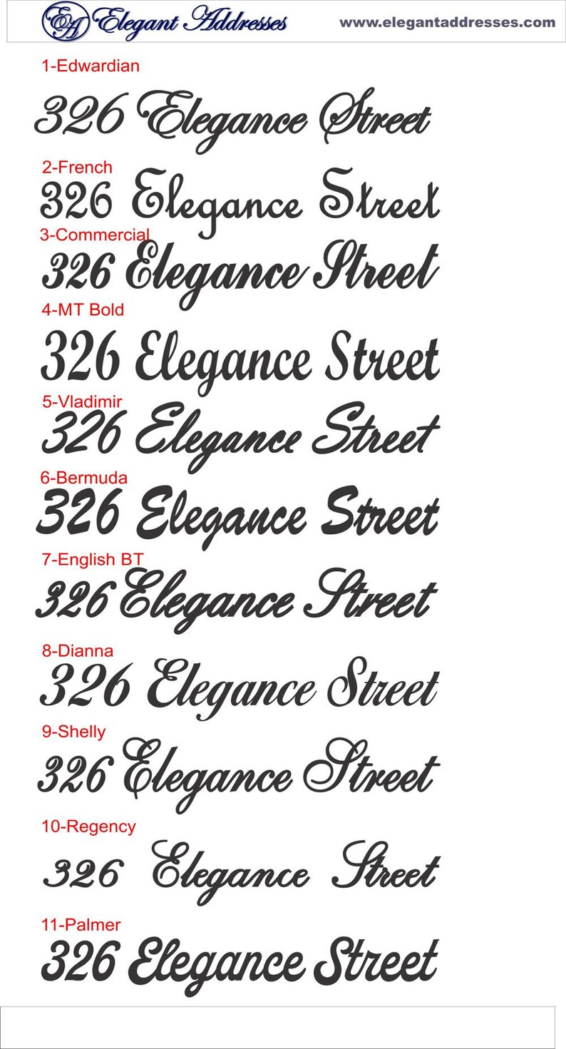 Script House Numbers & Street Sign, Cursive Home Address Sign - Etsy