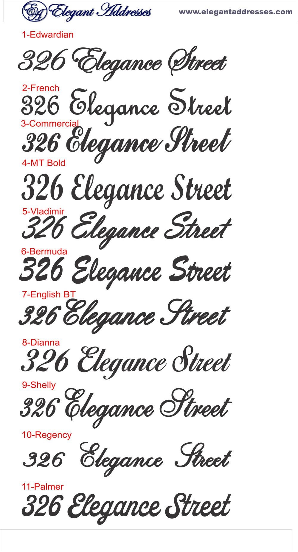 Script House Numbers & Street Sign, Cursive Home Address Sign - Etsy