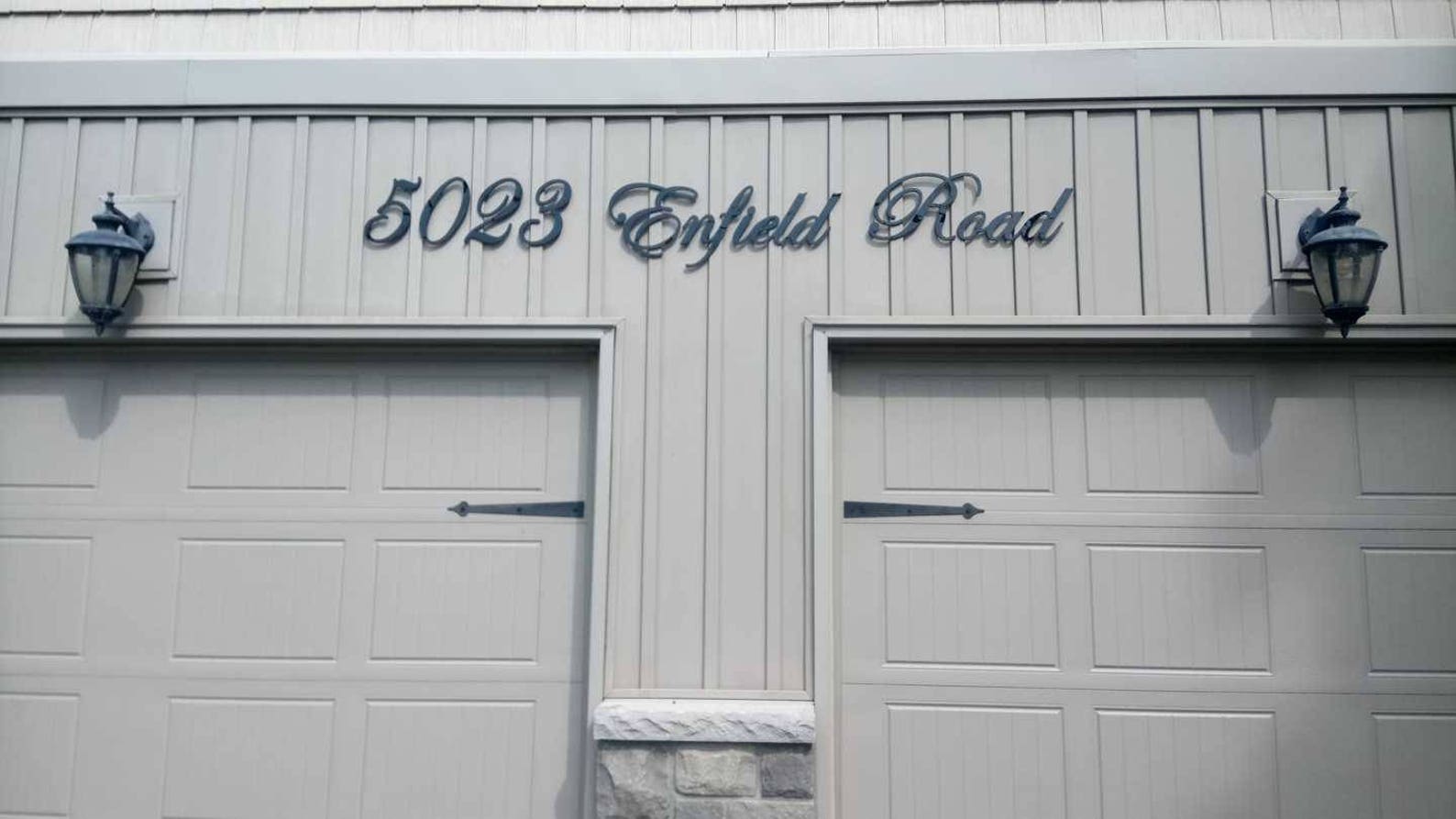 Script House Numbers & Street Sign, Cursive Home Address Sign - Etsy