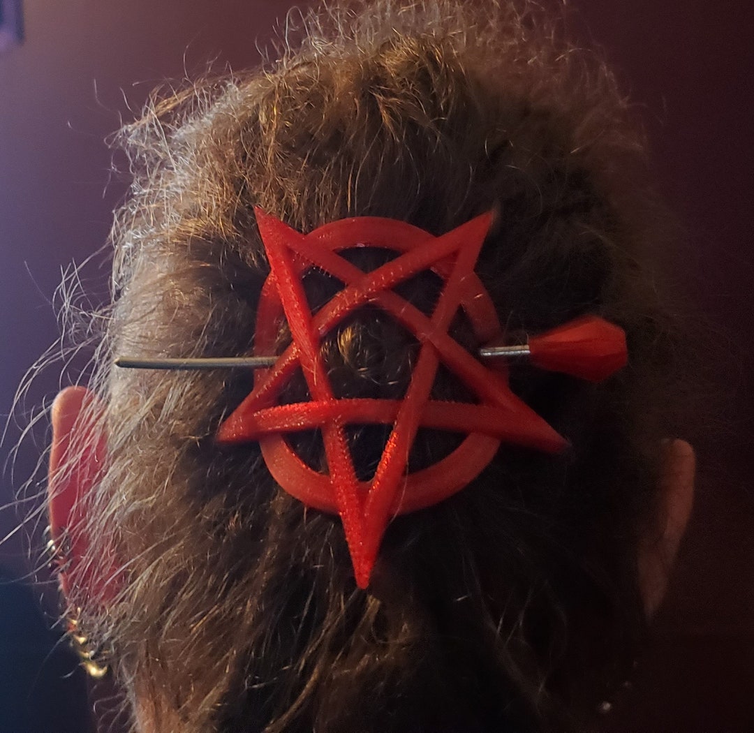 Hair Pin Gem Pentagram Pentacle Vampire Viking Knot - Etsy