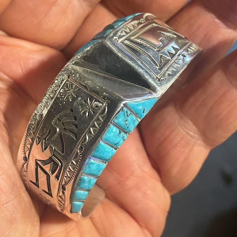 Vintage Cast Sterling Cuff - Etsy UK