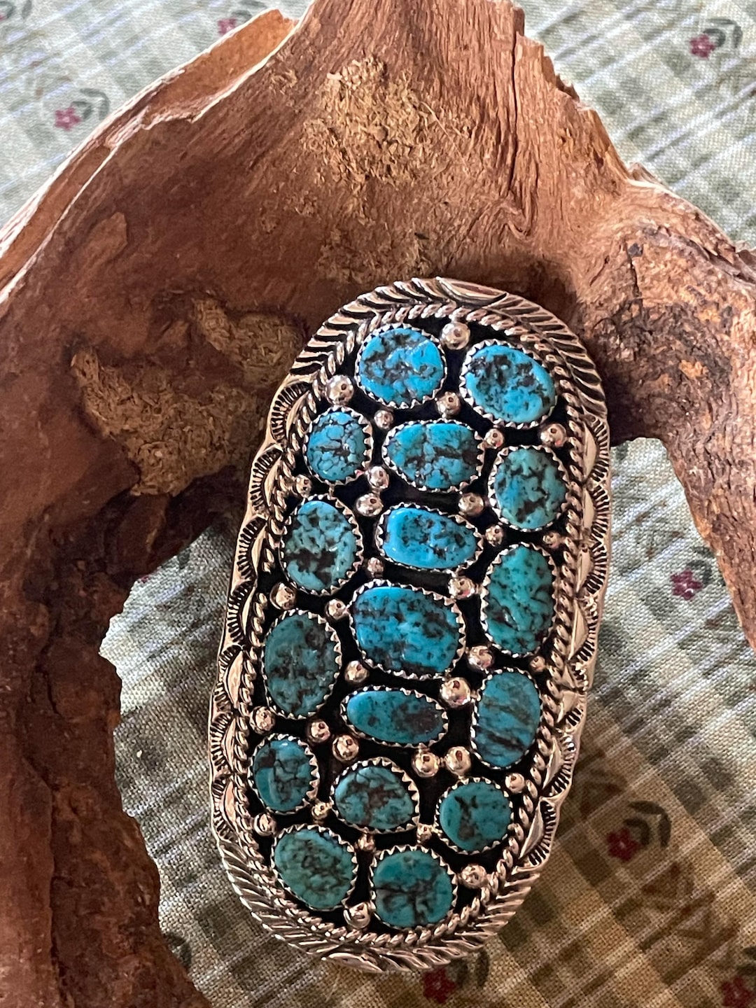Monster Turquoise Statement Ring Top Grade , Extremely Great Stones and ...