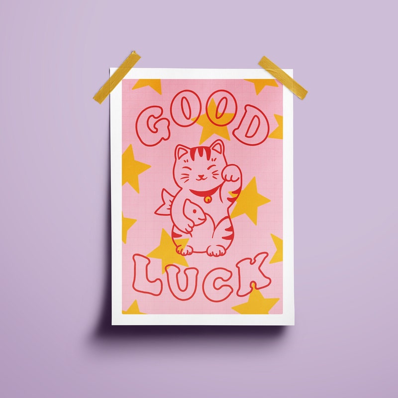 Good Luck Cat - Etsy