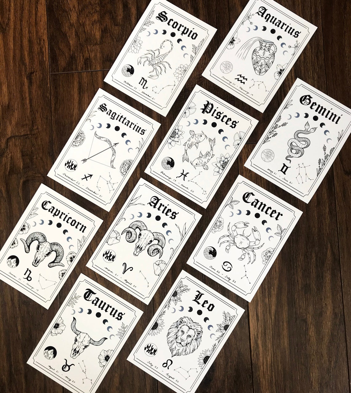 Aries Zodiac Astrology Art Print A5 A4 A3 Fire Star Sign | Etsy