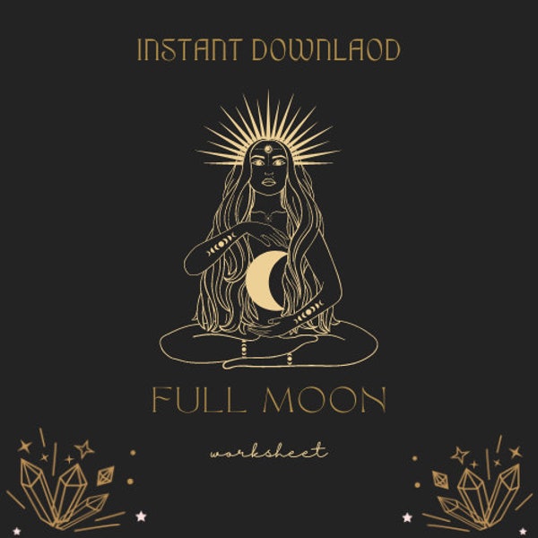 Full Moon Ritual Worksheet - Etsy