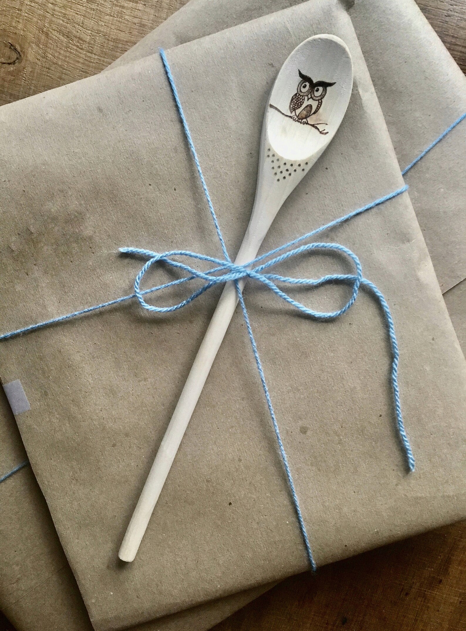 Snowflake and Pine Tree Wooden Spoons, Winter or Christmas Themed ...