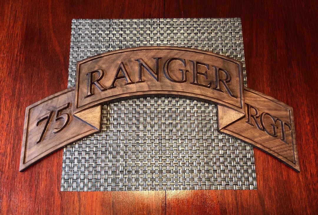 75th Ranger Regiment Tab – Solid Wood Plaque | Veteran Made - Etsy