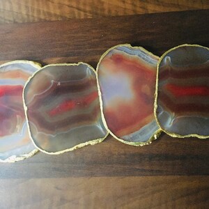 Natural Agate Coasters ,luxury Coasters,agate Coaster Slice,gold Agate ...