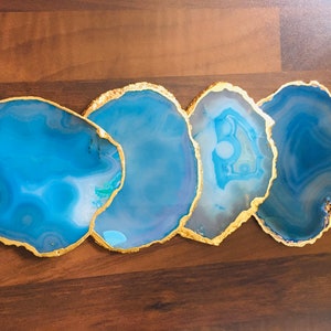 Natural Agate Coasters ,luxury Coasters,agate Coaster Slice,gold Agate ...