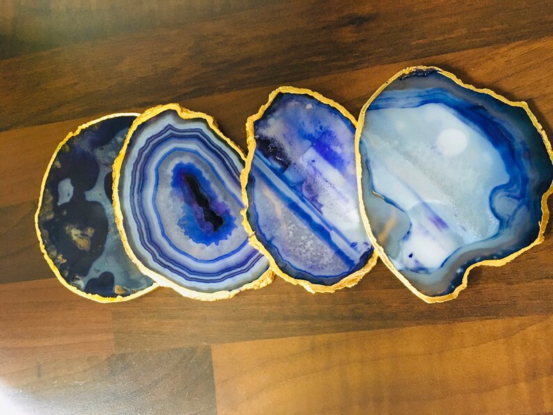 Natural Agate Coasters luxury Coastersagate Coaster - Etsy