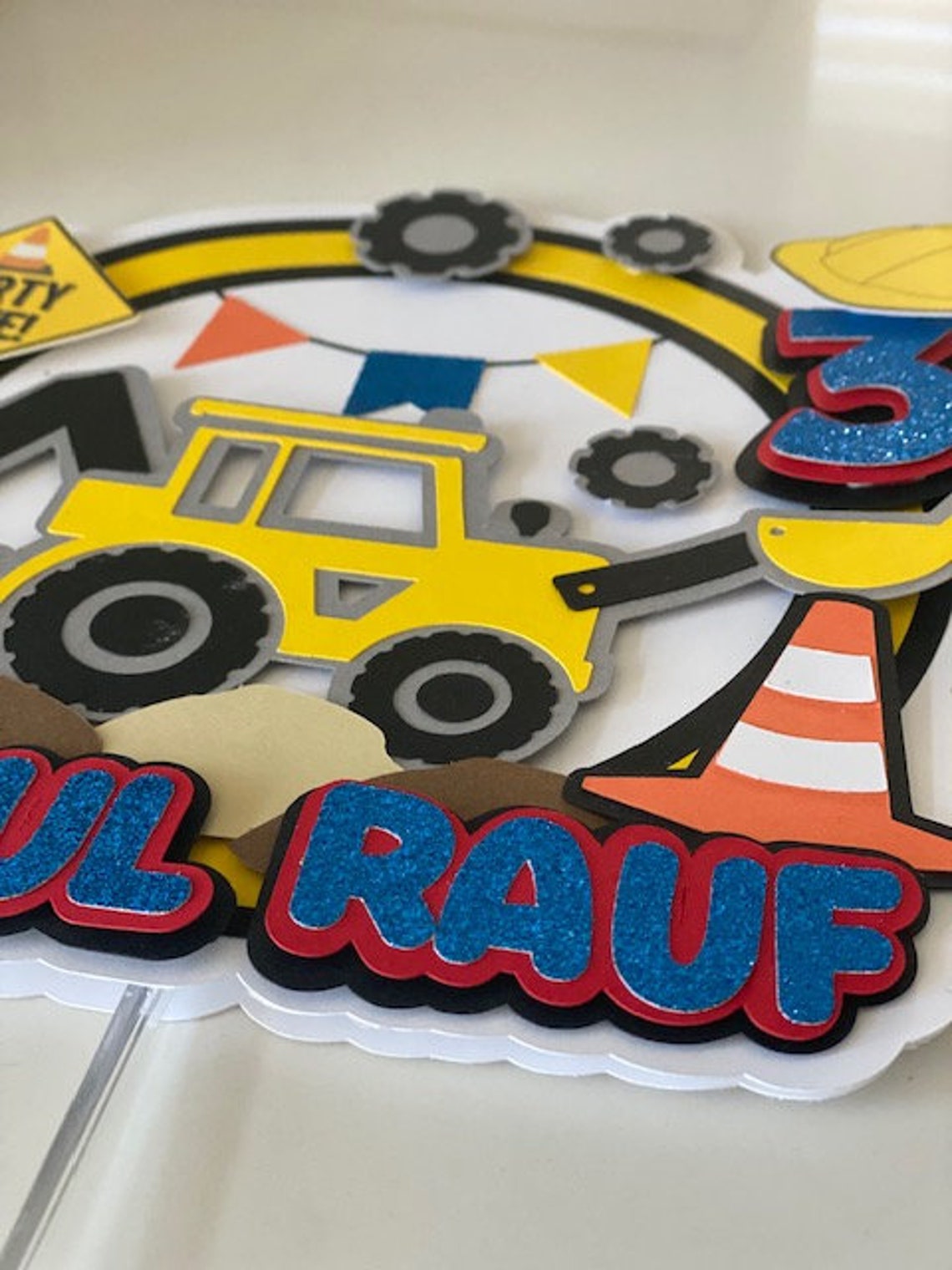 EXCAVATOR CAKE TOPPER - Etsy