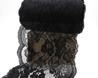 Black lace ribbon | Etsy