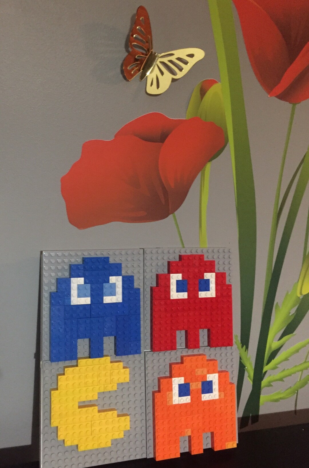 Yellow , Red, Blue, & Orange LEGO Pac-man Canvas Wall Art - Etsy