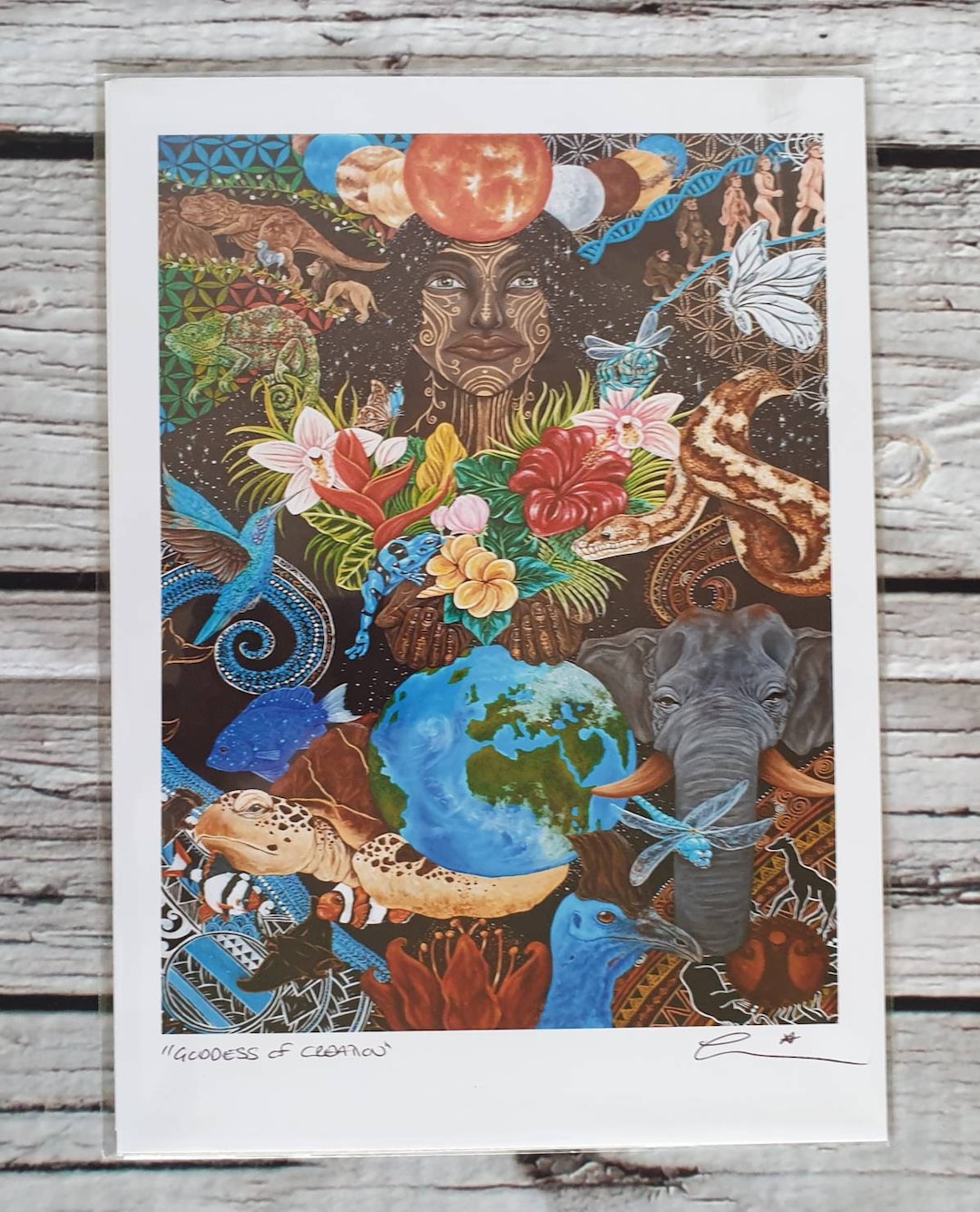 Goddess of Creation Art Prints, Gaia, Earth Mother Spiritually Inspired ...