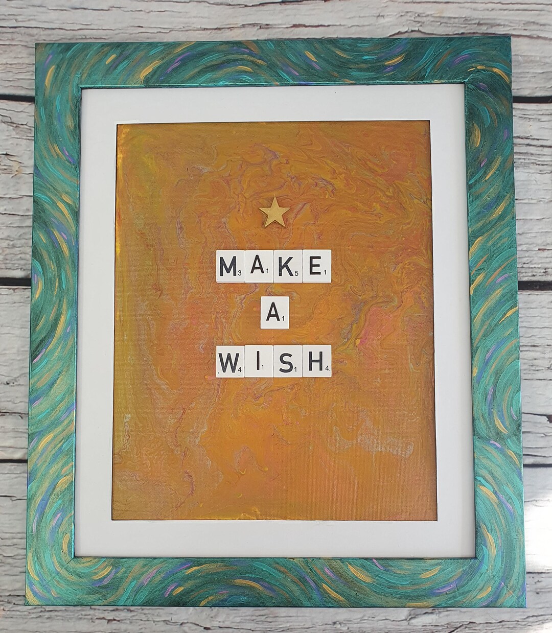 Golden Wish Mixed Media Original Artwork - Dream, Wish, Inspire - Etsy