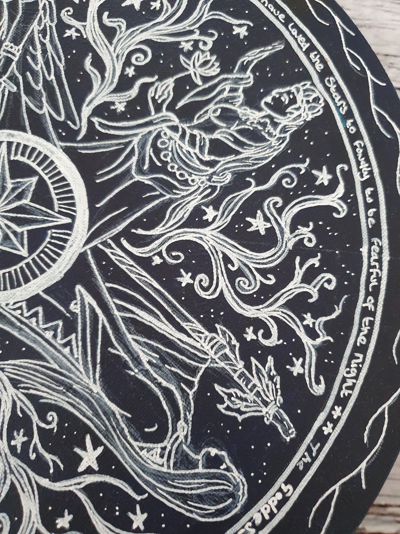 Wheel of the Star Goddess Original Spiritual Artwork - Acrylic Painting ...