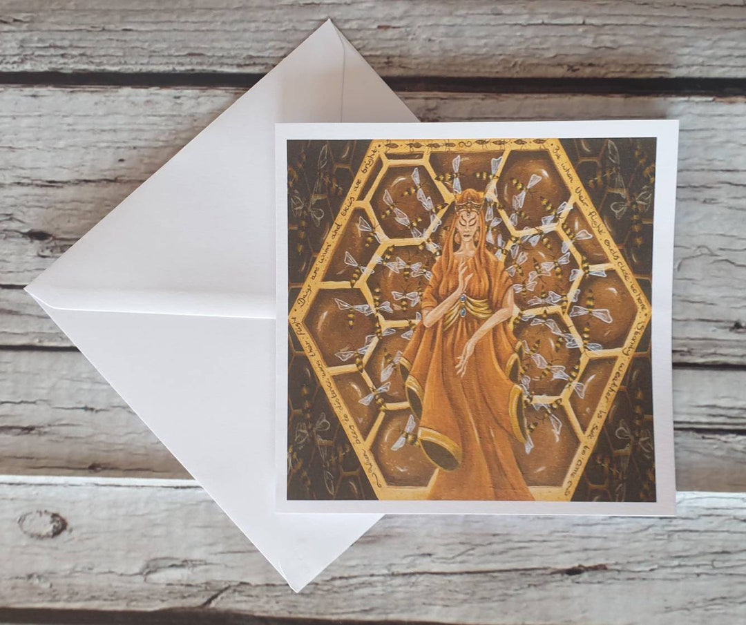 Bee Goddess Art Cards and Gifts apis Melissae, Printed Goddess Art ...