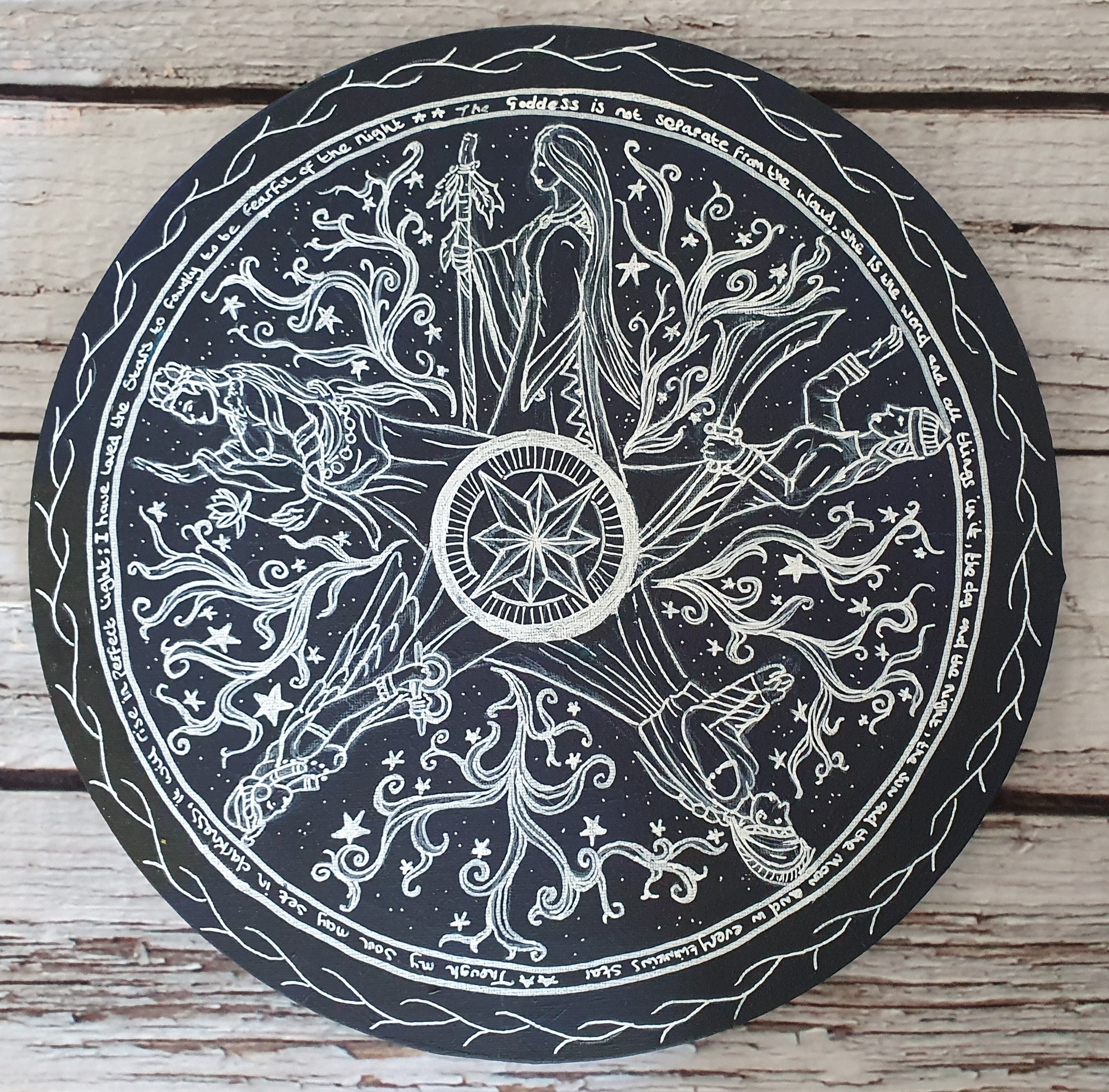Wheel of the Star Goddess Original Spiritual Artwork - Acrylic Painting ...