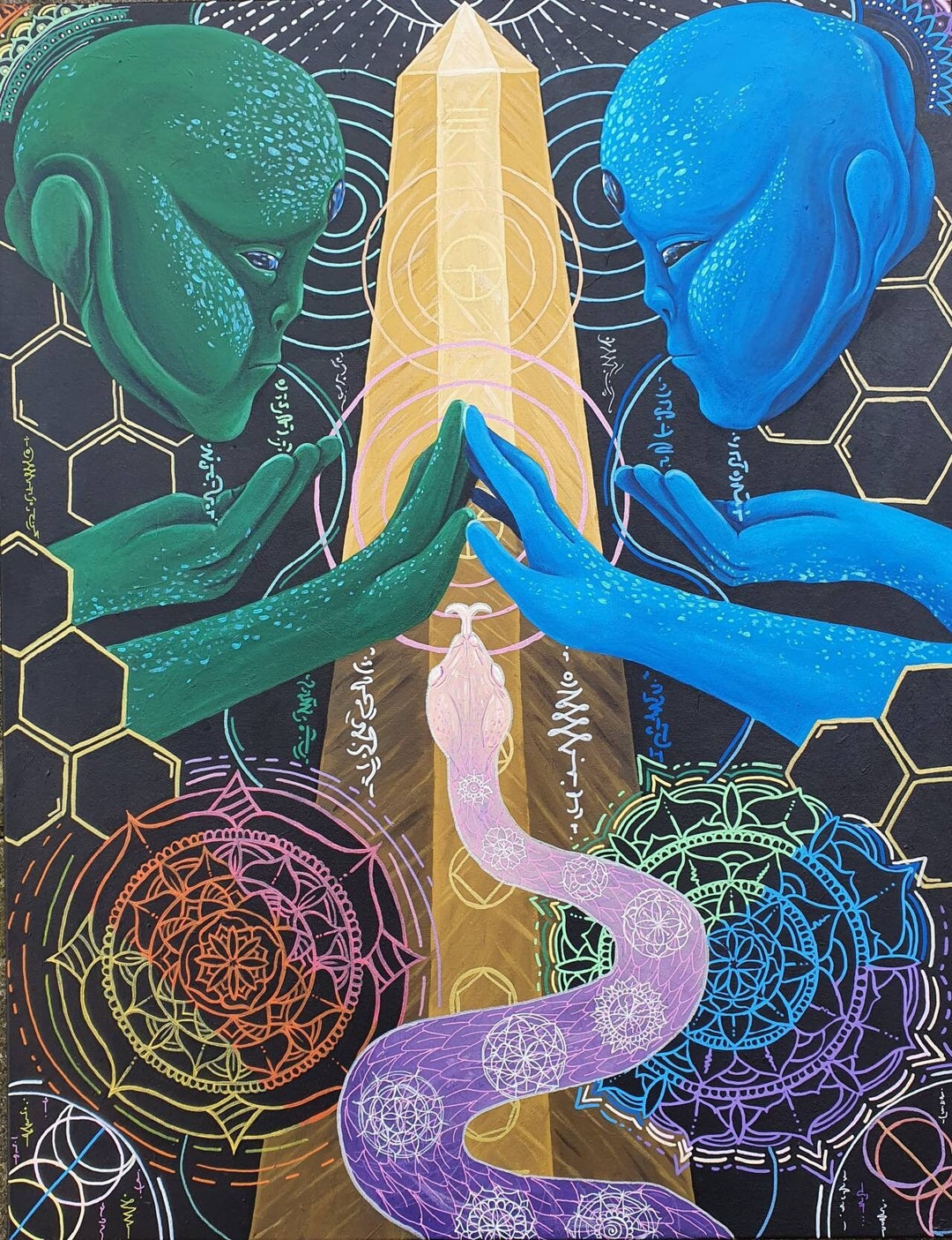 Spiritual and Cosmic Art "kundalini Connection" Original Chakra Healing ...
