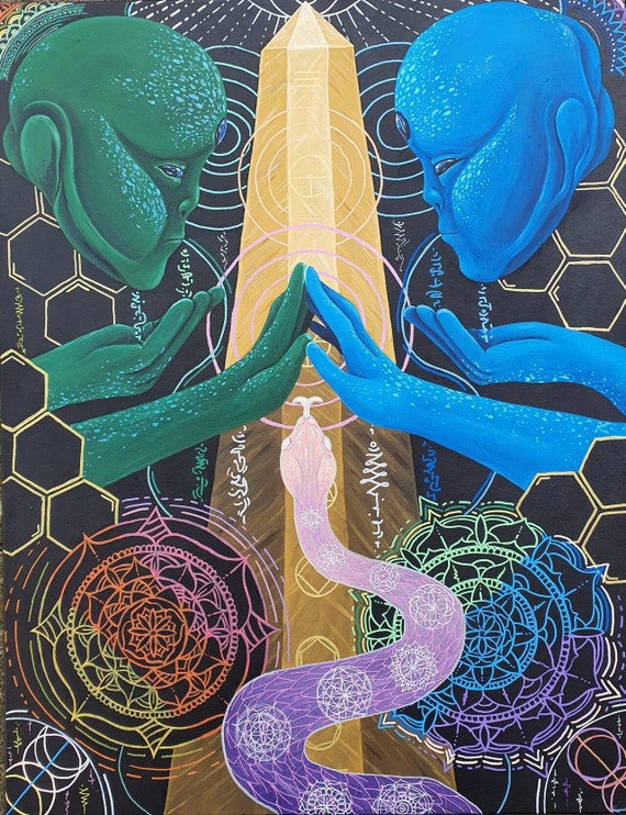 Spiritual and Cosmic Art kundalini Connection | Etsy