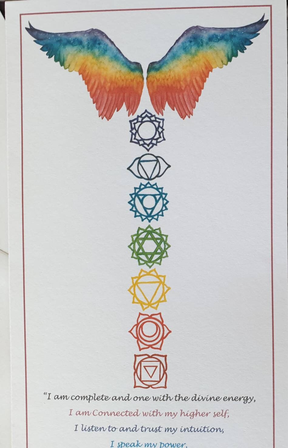 Chakra Angel Healing Greetings Card Healing With the Angels | Etsy