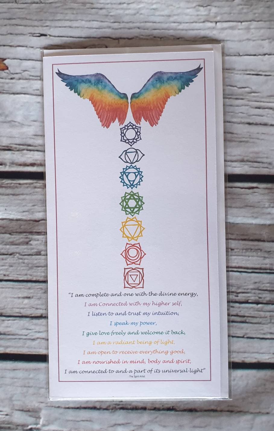 Chakra Angel Healing Greetings Card Healing With the Angels | Etsy