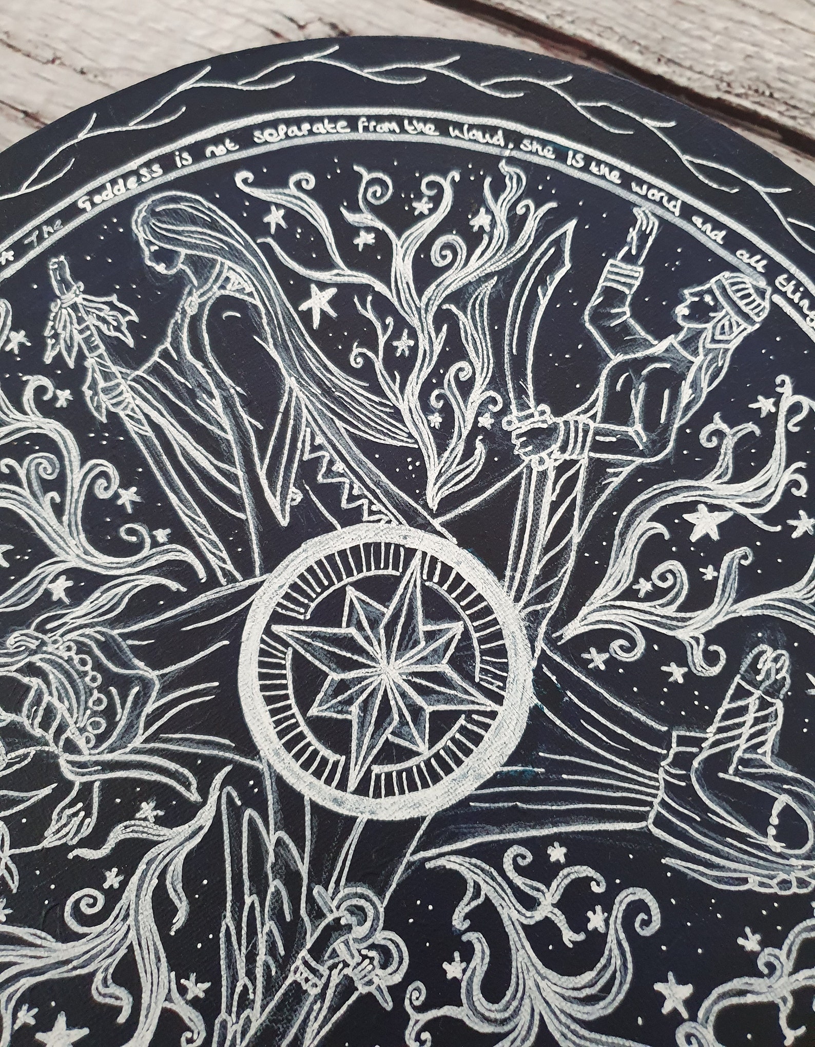 Wheel of the Star Goddess Original Spiritual Artwork - Acrylic Painting ...