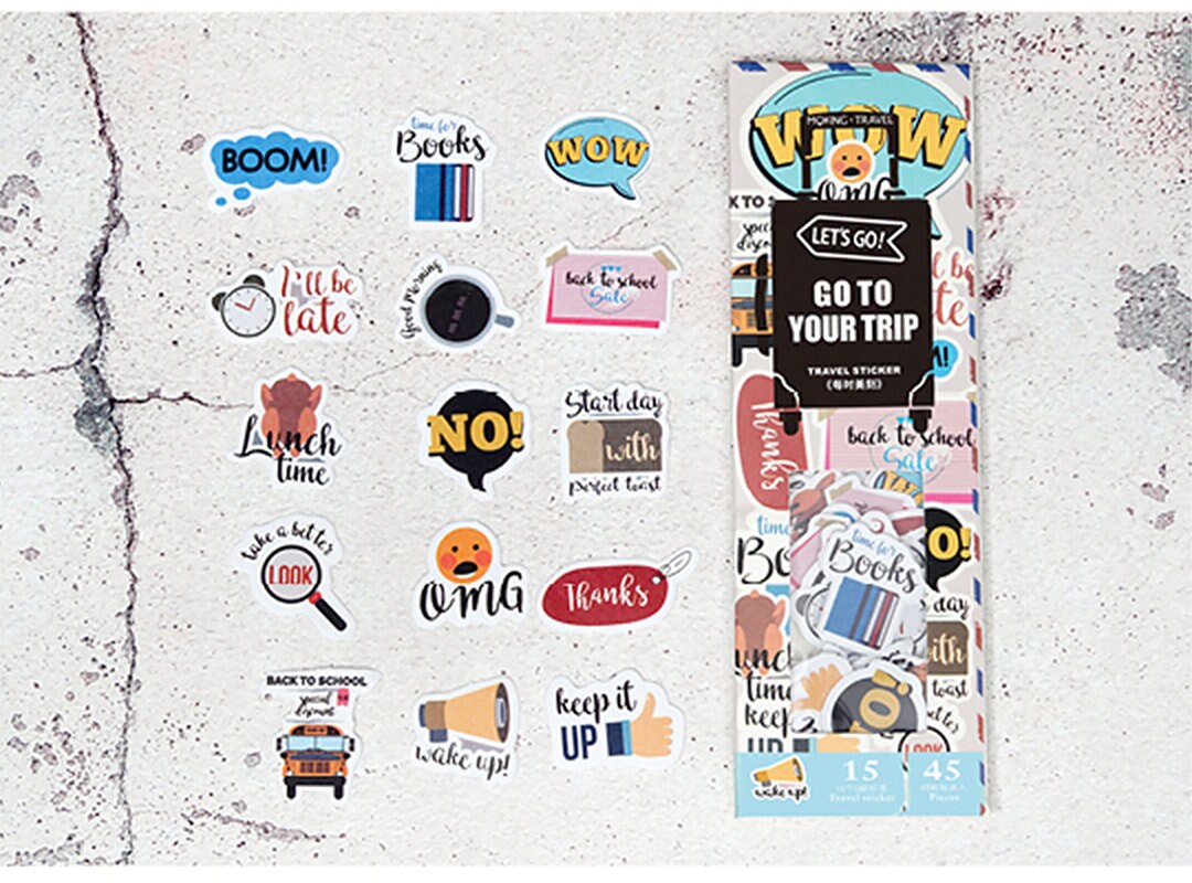 Seal Label Stickers 45 pcs Decorative Sticker Pack | Etsy