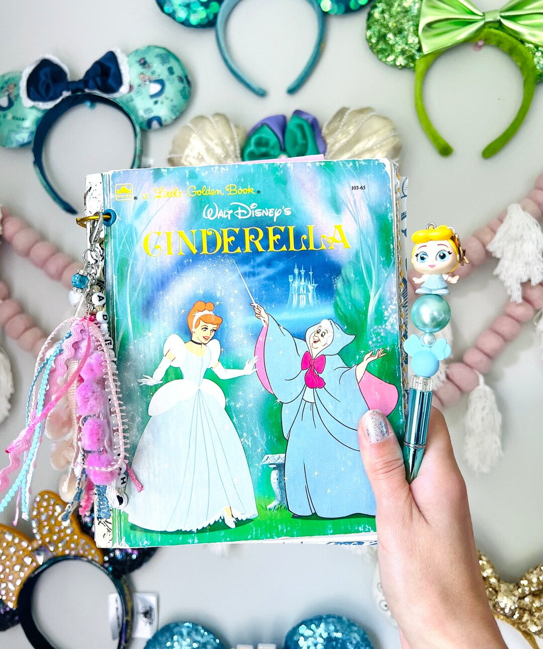 Cinderella Recycled Retro Book Handmade Messy Journal, Diary, Scrapbook ...