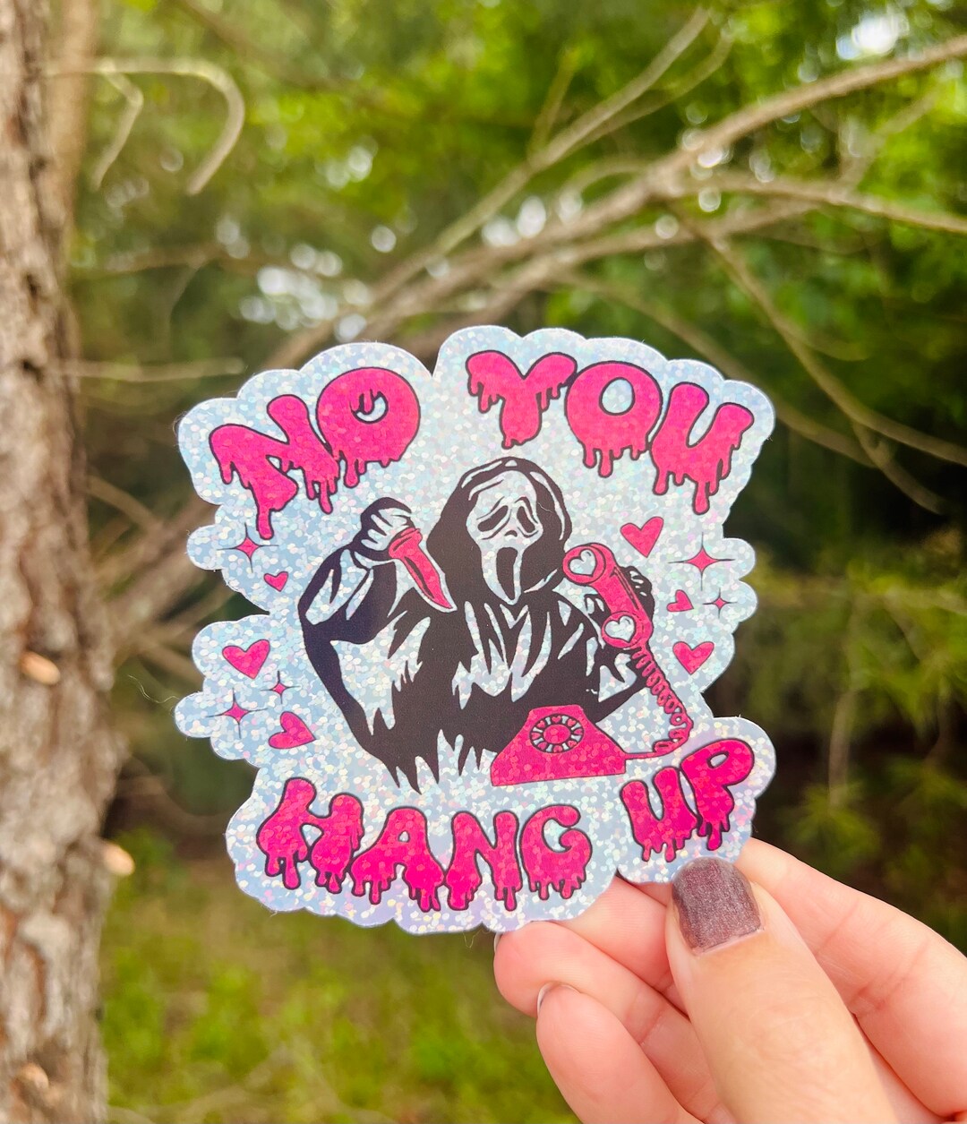 Ghostface No You Hang up Phone Horror Movies Sticker Whats Your ...