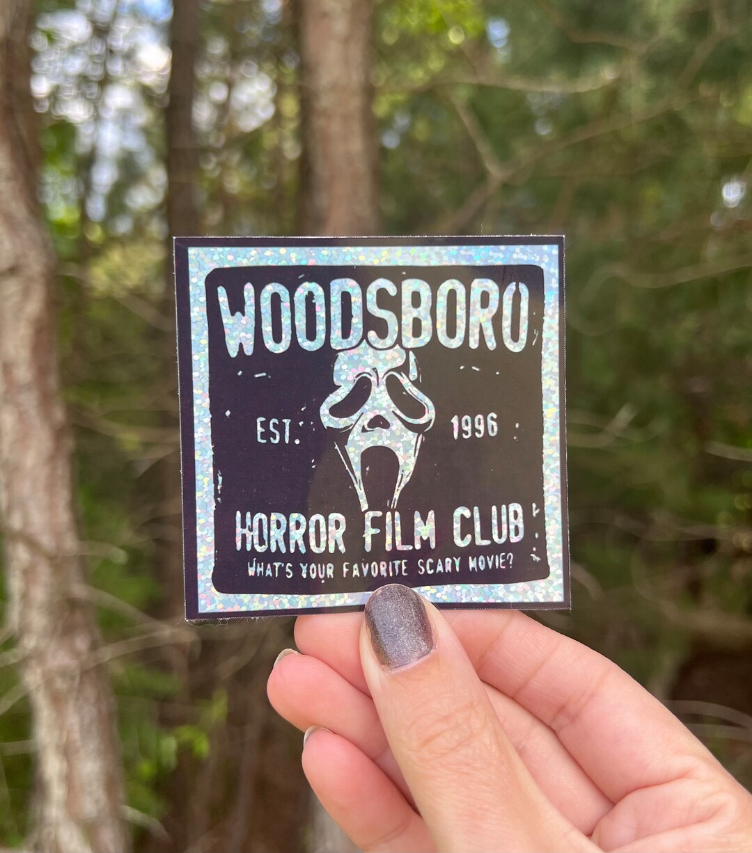 Ghost Horror Film Fan Club Woodsbor 90s Horror Movies Fan Club Sticker ...