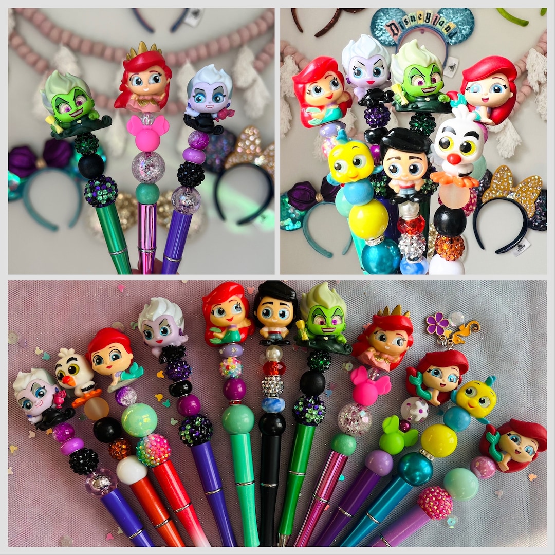 Little Mermaid Ariel Ursula Flounder Disney Doorable Pens - Etsy