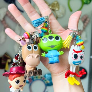 Toy Story Pixar Disney Keychain Jessie Woody Alien Buzzlight Year Bulls ...