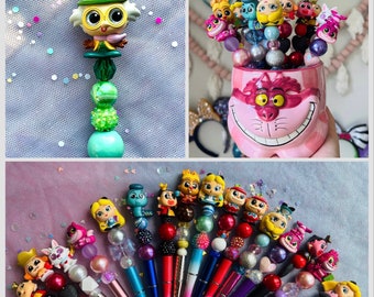Disney Alice in Wonderland Inspired Autograph Pen, Beaded Ballpoint Pen ...