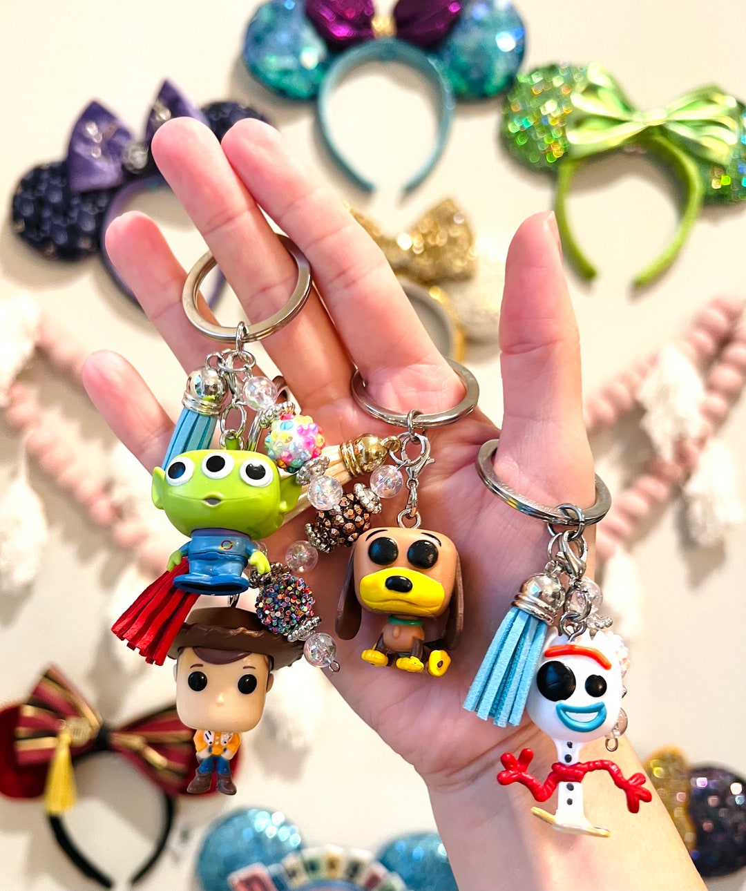 Toy Story Pixar Disney Keychain Woody Alien Forky Slinky Dog - Etsy