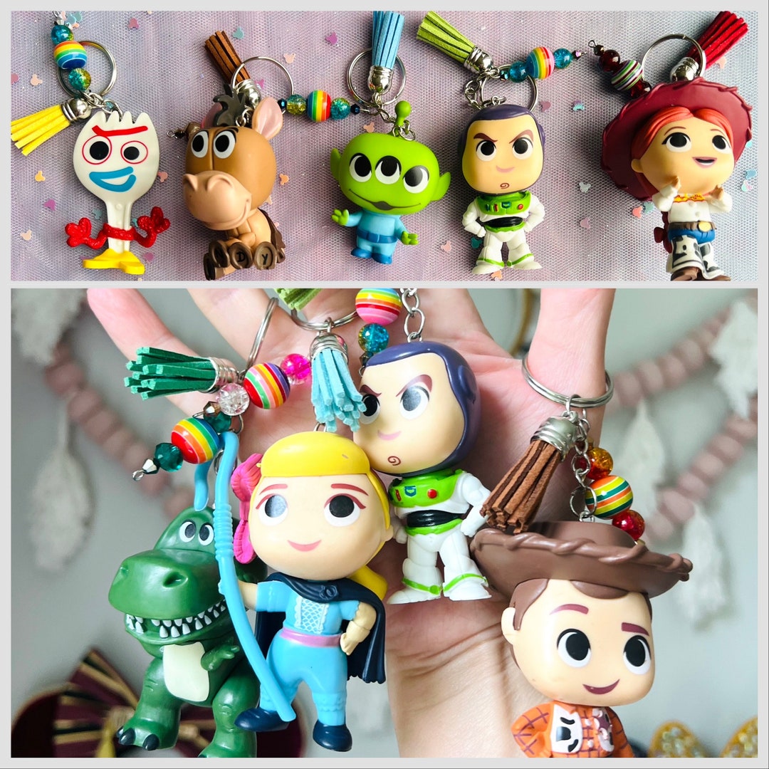 Toy Story Pixar Disney Keychain Jessie Woody Alien Buzzlight Year Bulls ...