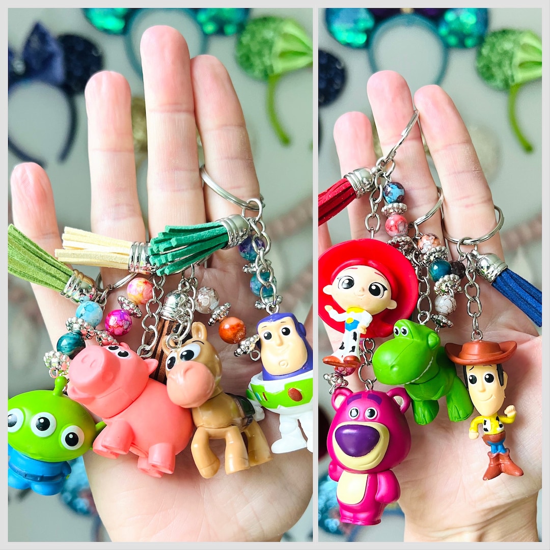 Toy Story Pixar Keychain Jessie Woody Ham Alien Buzzlight Year Bulls ...