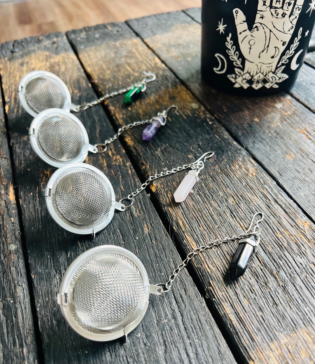 Tea Infuser Balls With Rock Crystal Charm Fantasy, Spooky, Gothic ...