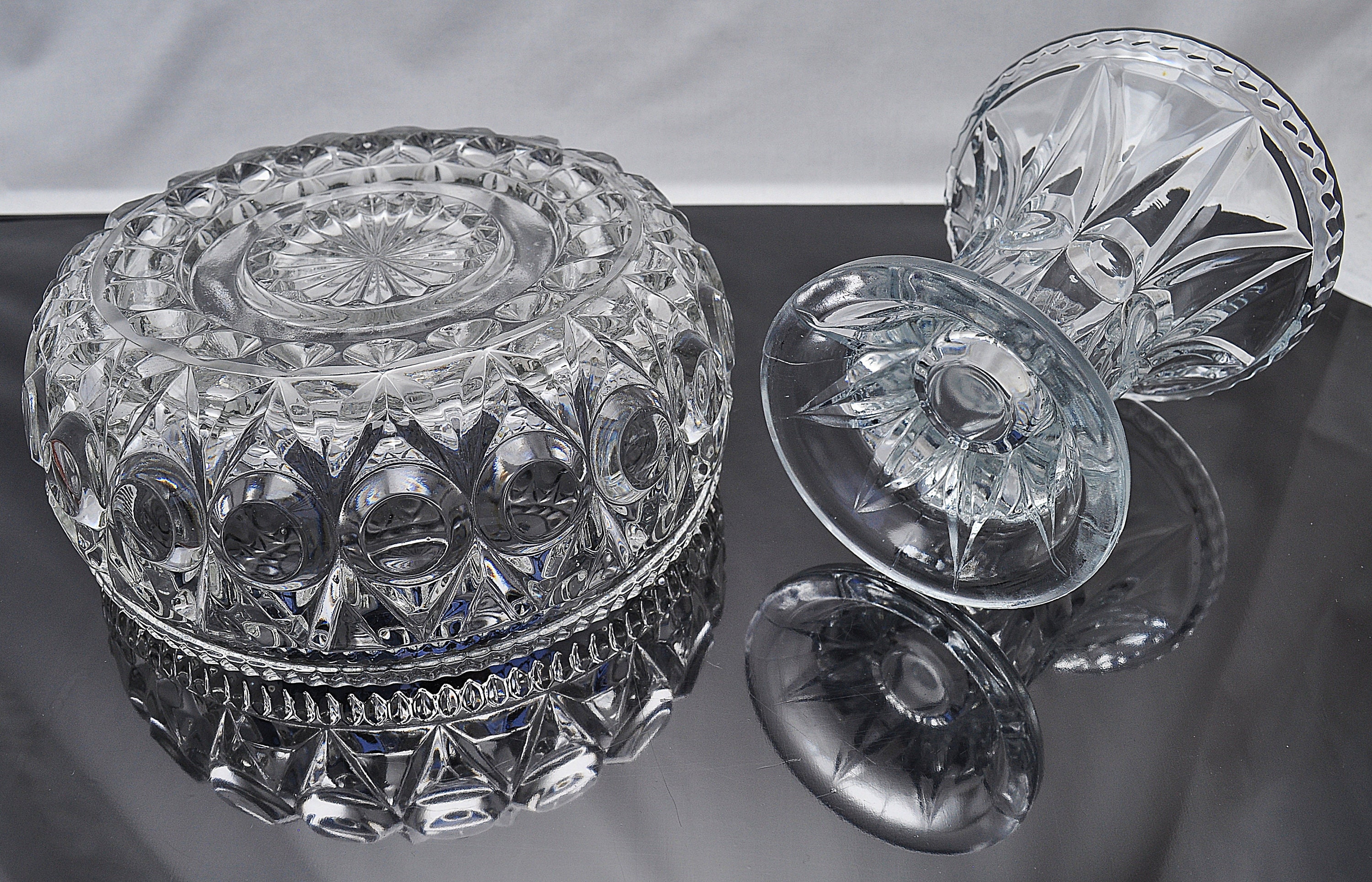 Art Deco Bagley Glass Empress Bowl & Glass Plinth Rare - Etsy