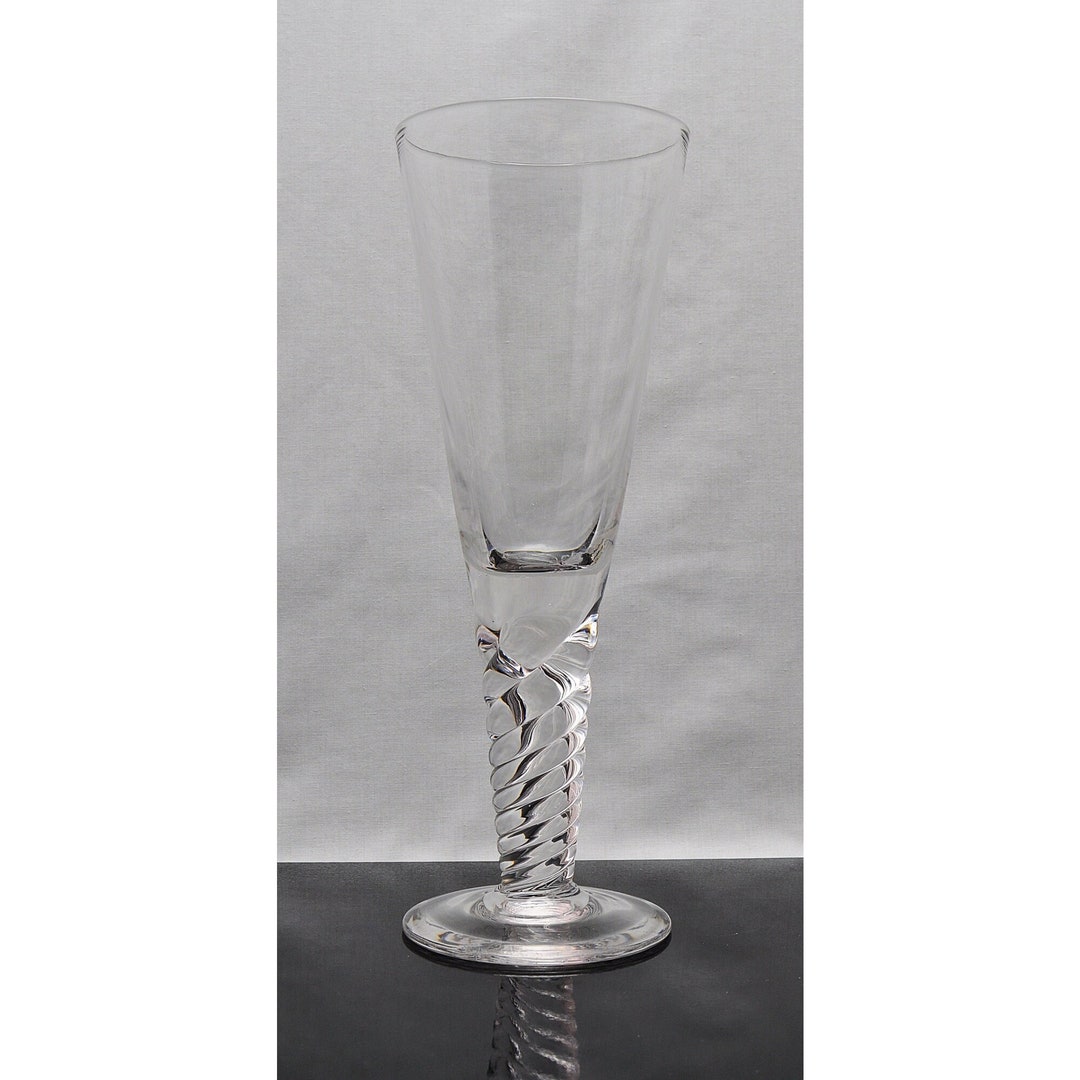 Antique Georgian Style Tall Crystal Spiral Stemmed Ale Goblet - Etsy