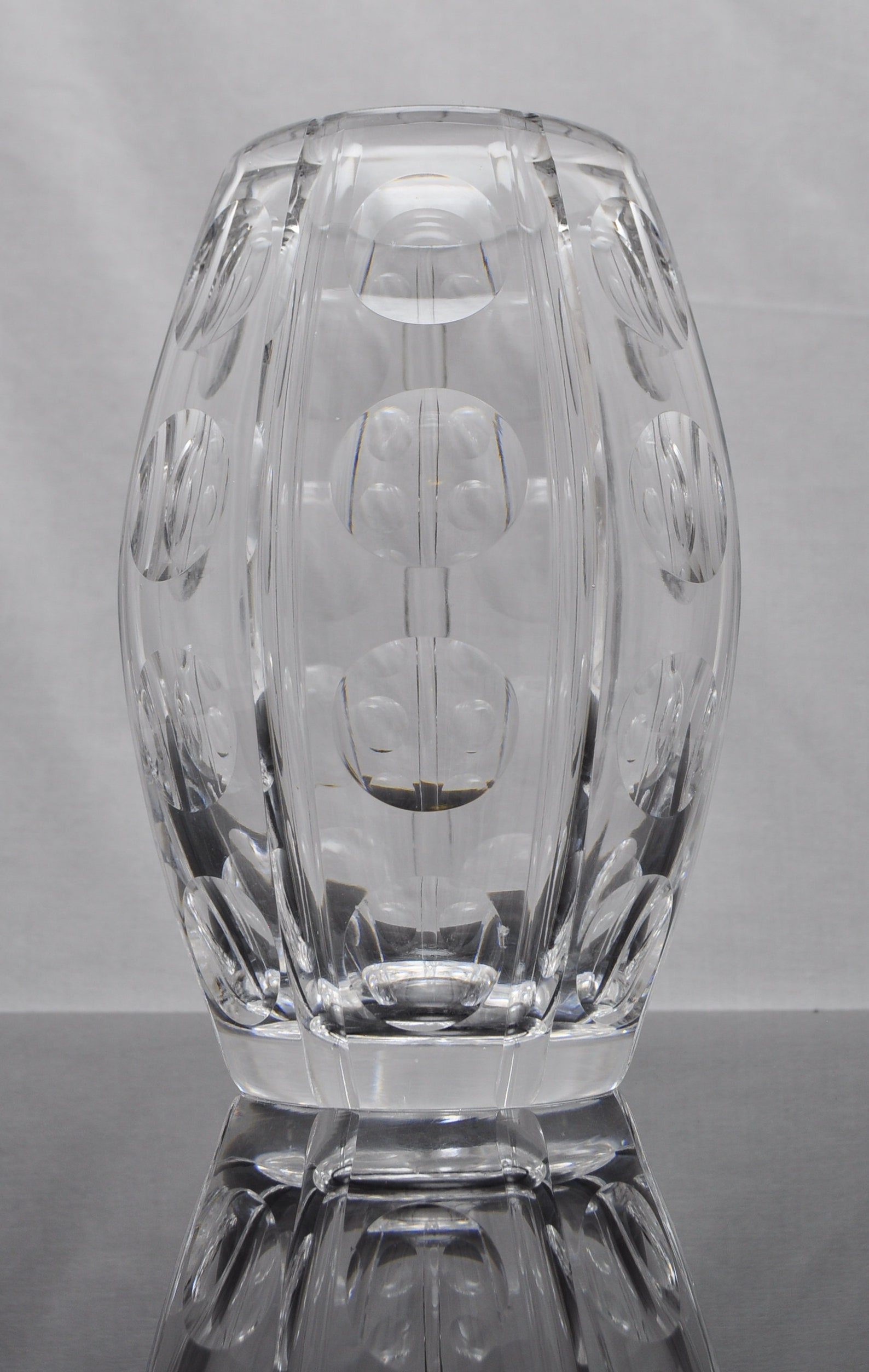 Stuart Crystal Sphere Cut Barrel Vase C1950s - Rare - Etsy UK